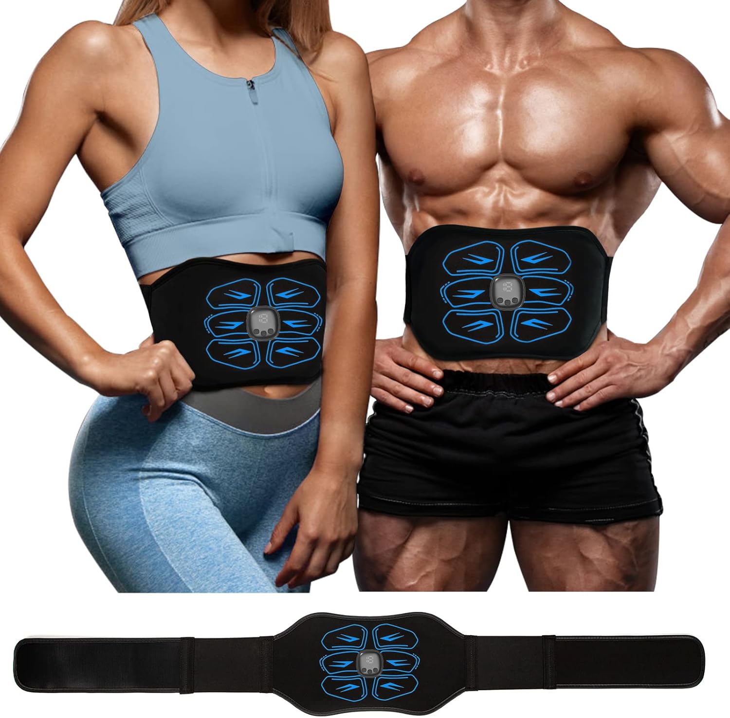 EMS Ab Stimulator Belt – Home/Office Use – Iron Grit
